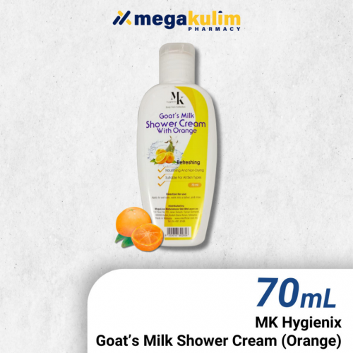 MK Hygienix Goat's Milk Shower Cream 70mL (Original / Orange / Rose)